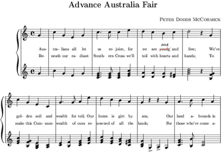 Australia Changes National Anthem to Show Respect