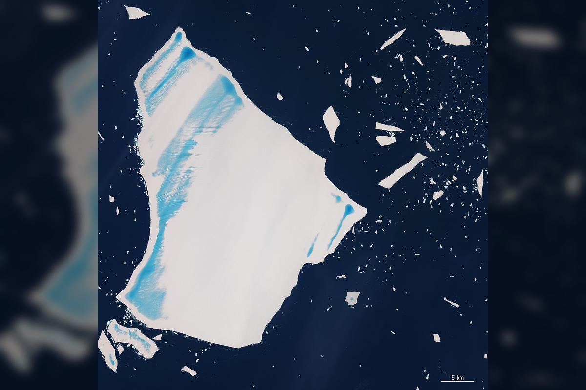 Massive Iceberg is Turning Blue and Breaking Up
