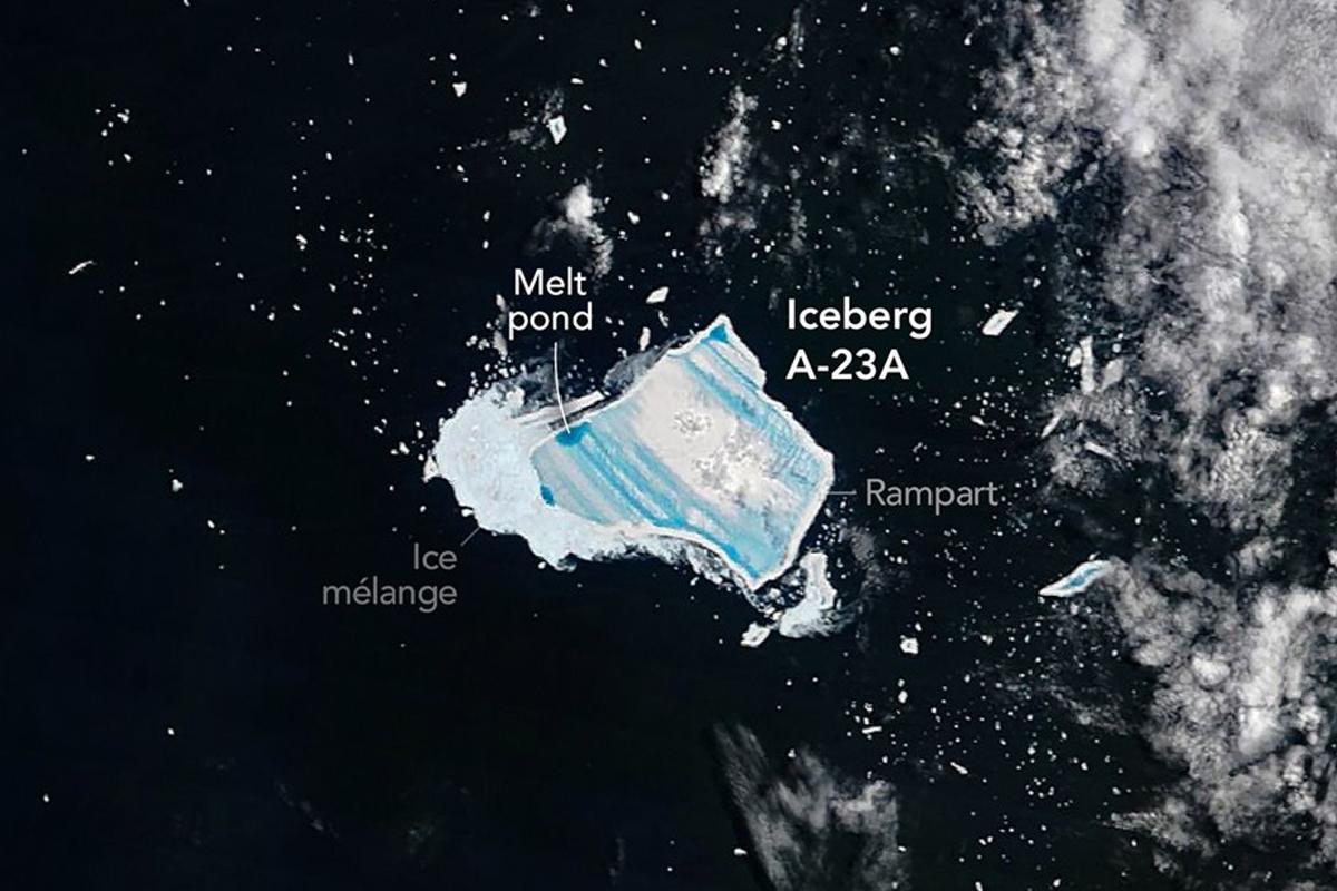 Massive Iceberg is Turning Blue and Breaking Up